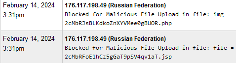 Examples of recent attacks against my website – osintme.com